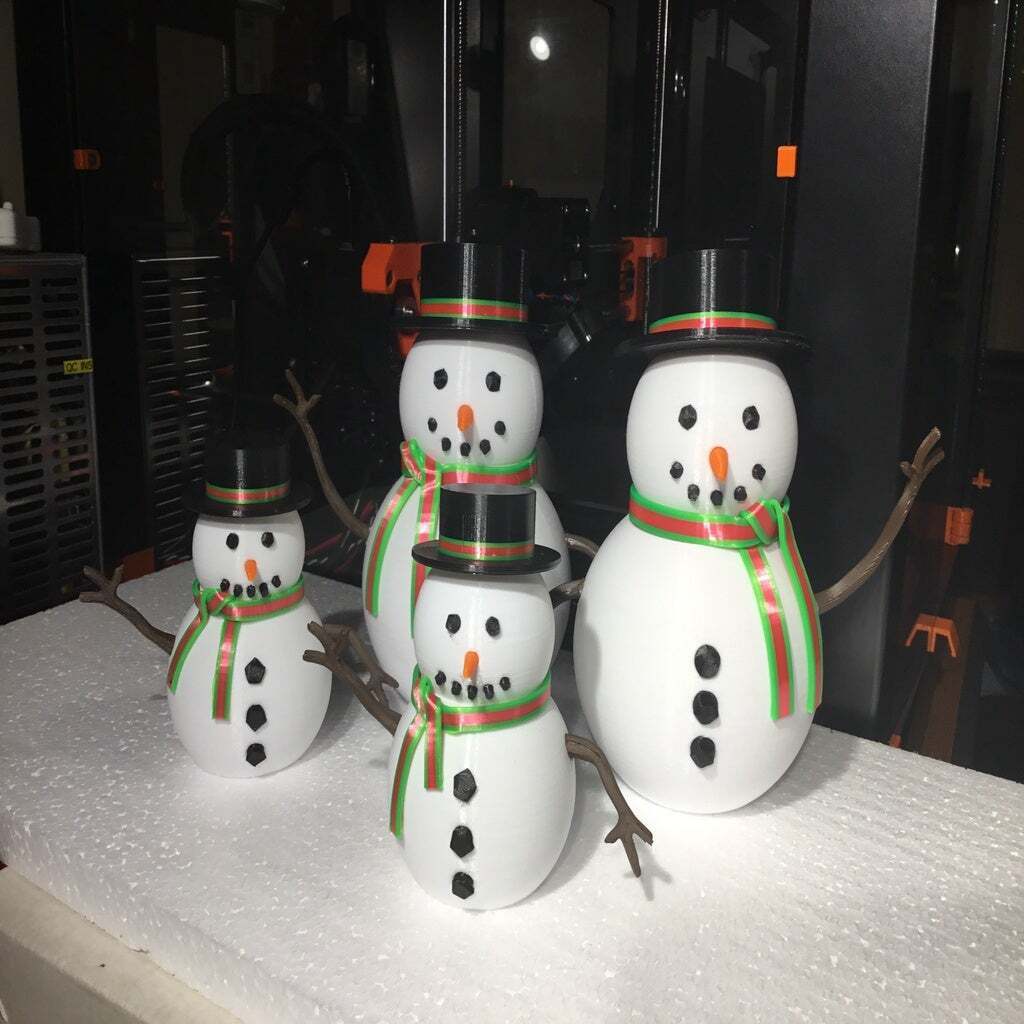 Free STL file mini-Snowman; with internal light.・Model to download and ...