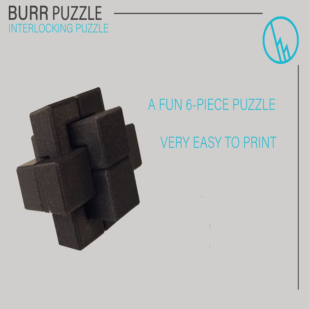 Free STL file SIX-PIECE BURR - INTERLOCKING PUZZLE 🧩・3D printable ...