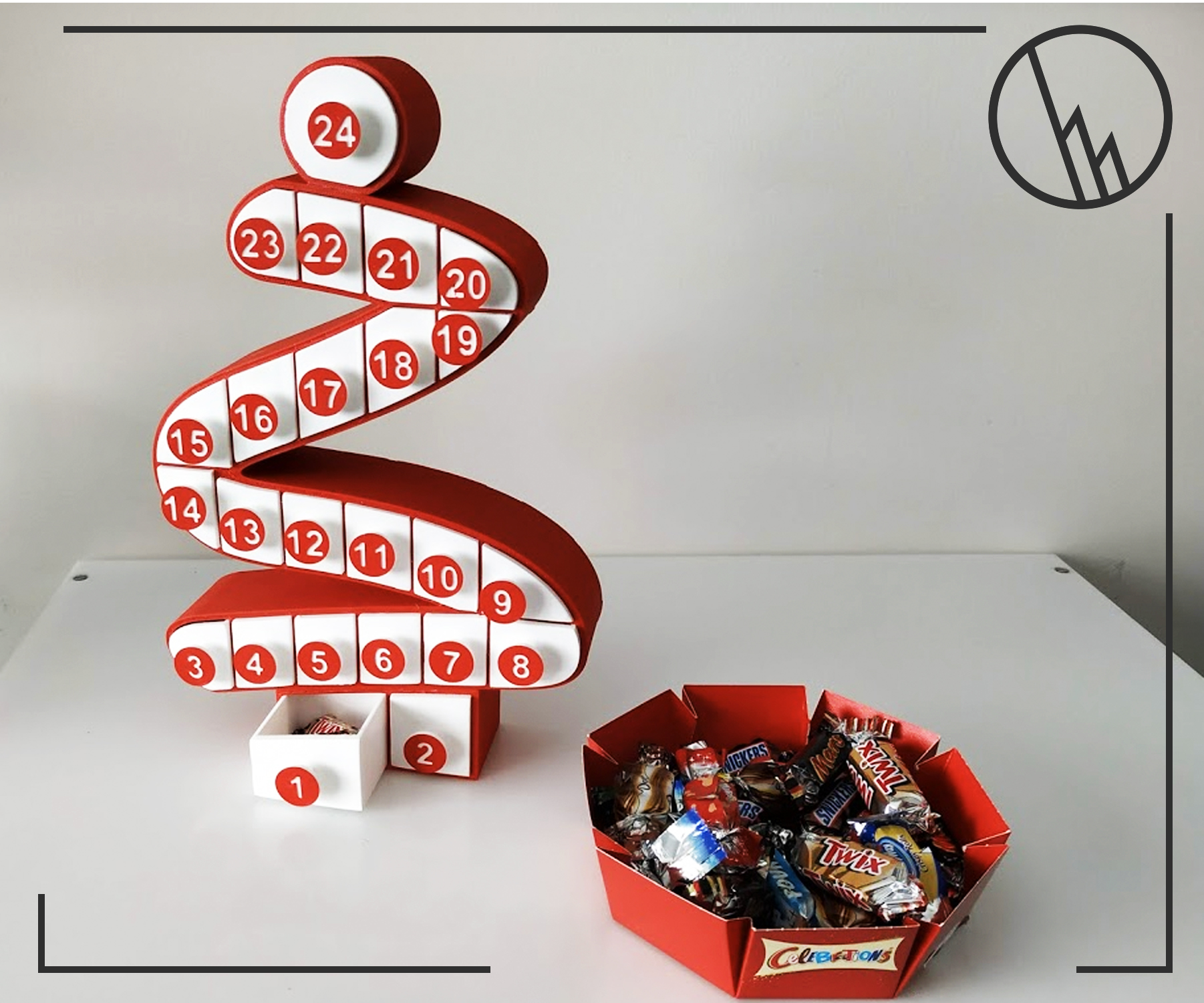 3D file Christmas Tree Advent Calendar・3D print design to download・Cults