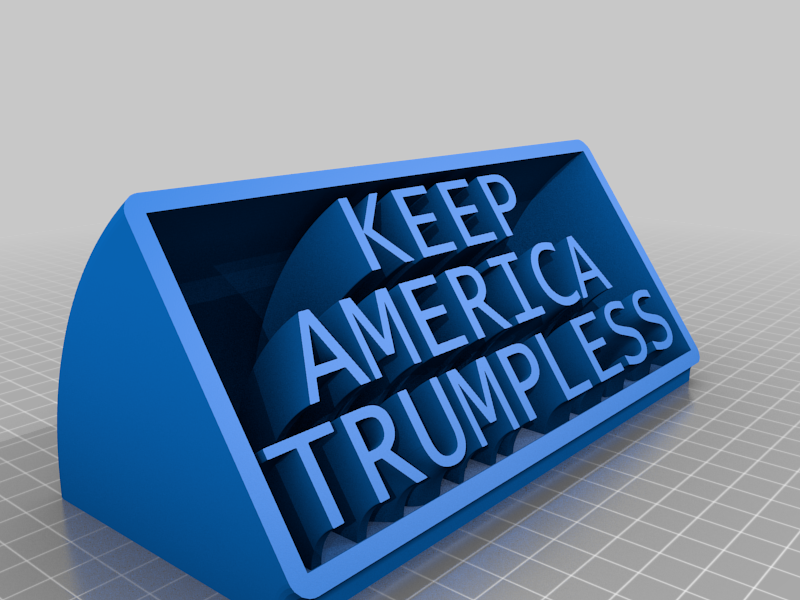 Free STL file Keep America Trmupless・3D printing design to download・Cults