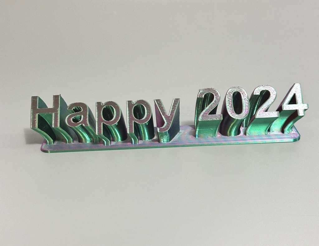 Free 3D file Happy 2024 🎆・Template to download and 3D print・Cults