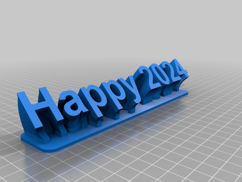 Free 3D file Happy 2024 🎆・Template to download and 3D print・Cults