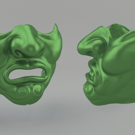 Download 3D printing designs Mempo Japanese Mask ・ Cults