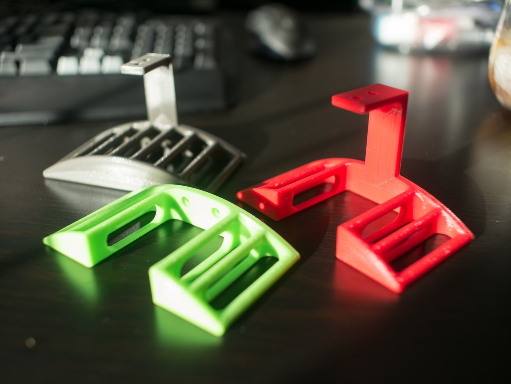 STL file Max's Hi-Fi Headphone / Headset Holder (Wall & Under Desk ...