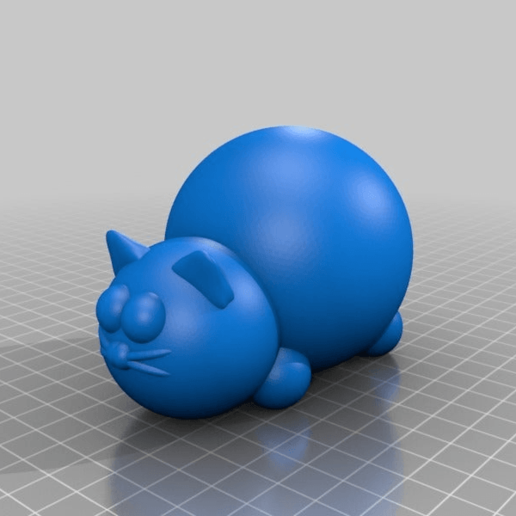 Download free STL Easy to print Fat Cat ・ Cults