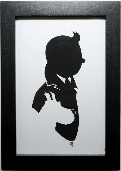 Free STL file Tintin Milou Silouhette・3D printable model to download・Cults