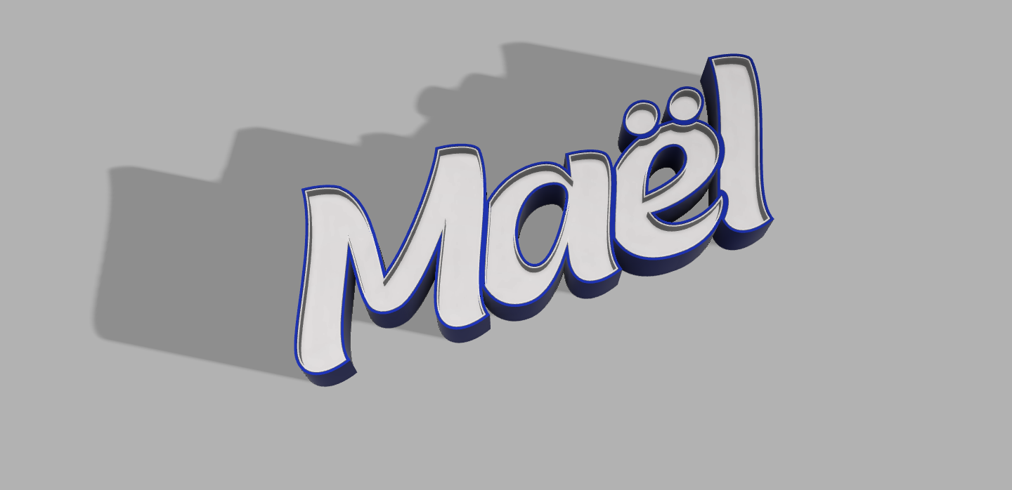 STL file Maël bright name 🔆・3D printing idea to download・Cults