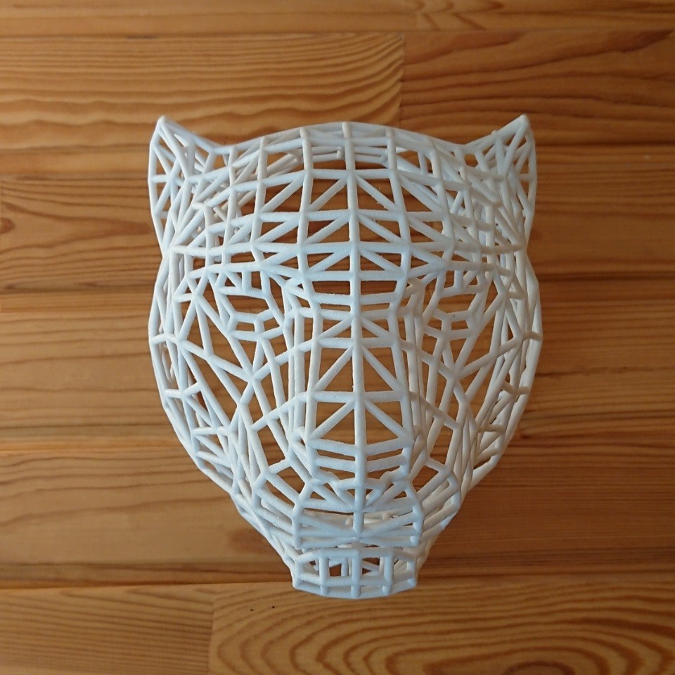 STL file WireFrame Low Poly Tiger Head・3D printing idea to download・Cults