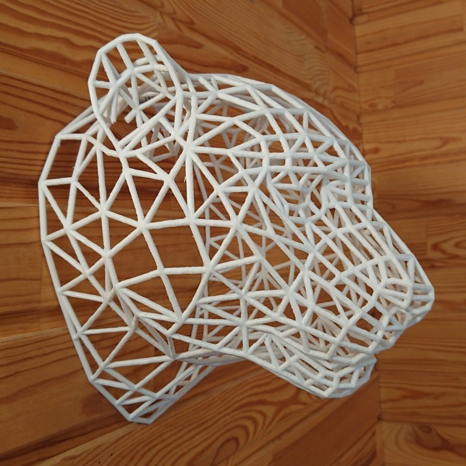 STL file WireFrame Low Poly Tiger Head・3D printing idea to download・Cults
