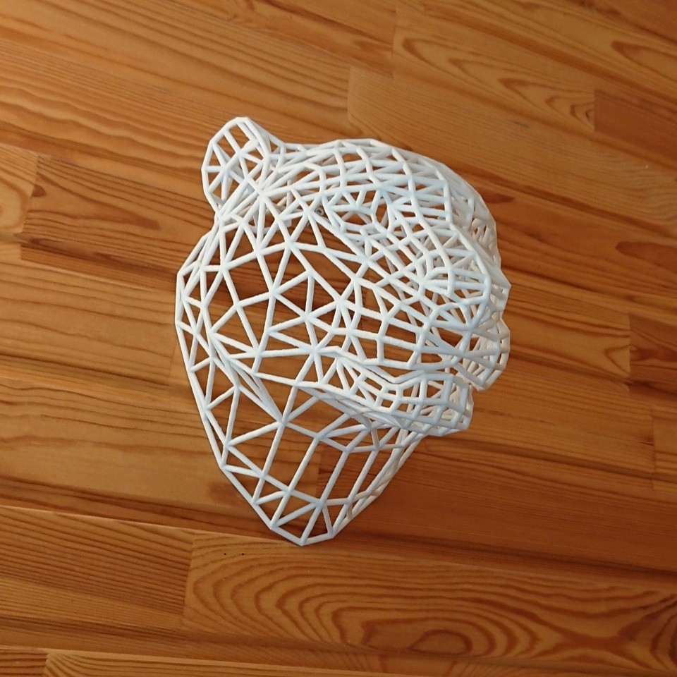 STL file WireFrame Low Poly Tiger Head・3D printing idea to download・Cults