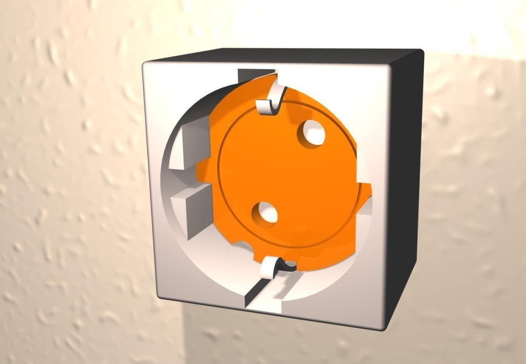 Free STL file ProtectO - simple way to secure your power socket type F ...