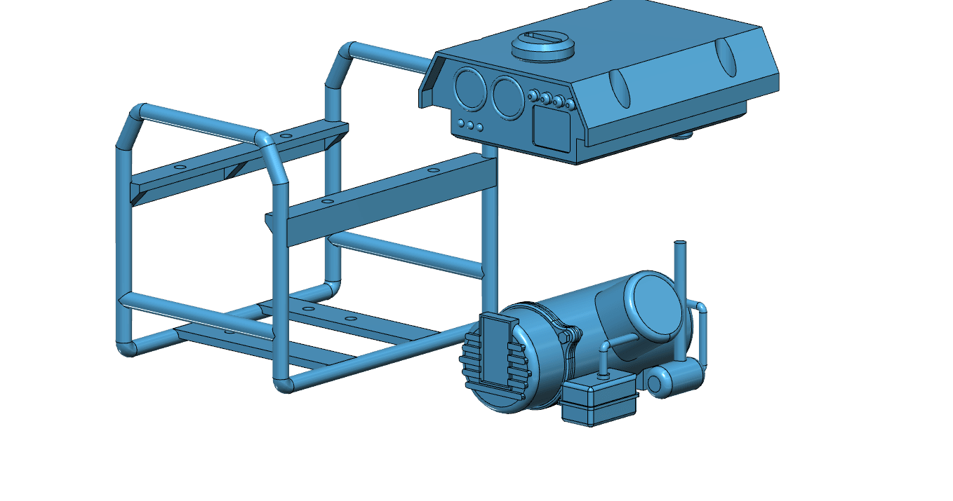 STL file gas engine generator 1/10・Design to download and 3D print・Cults