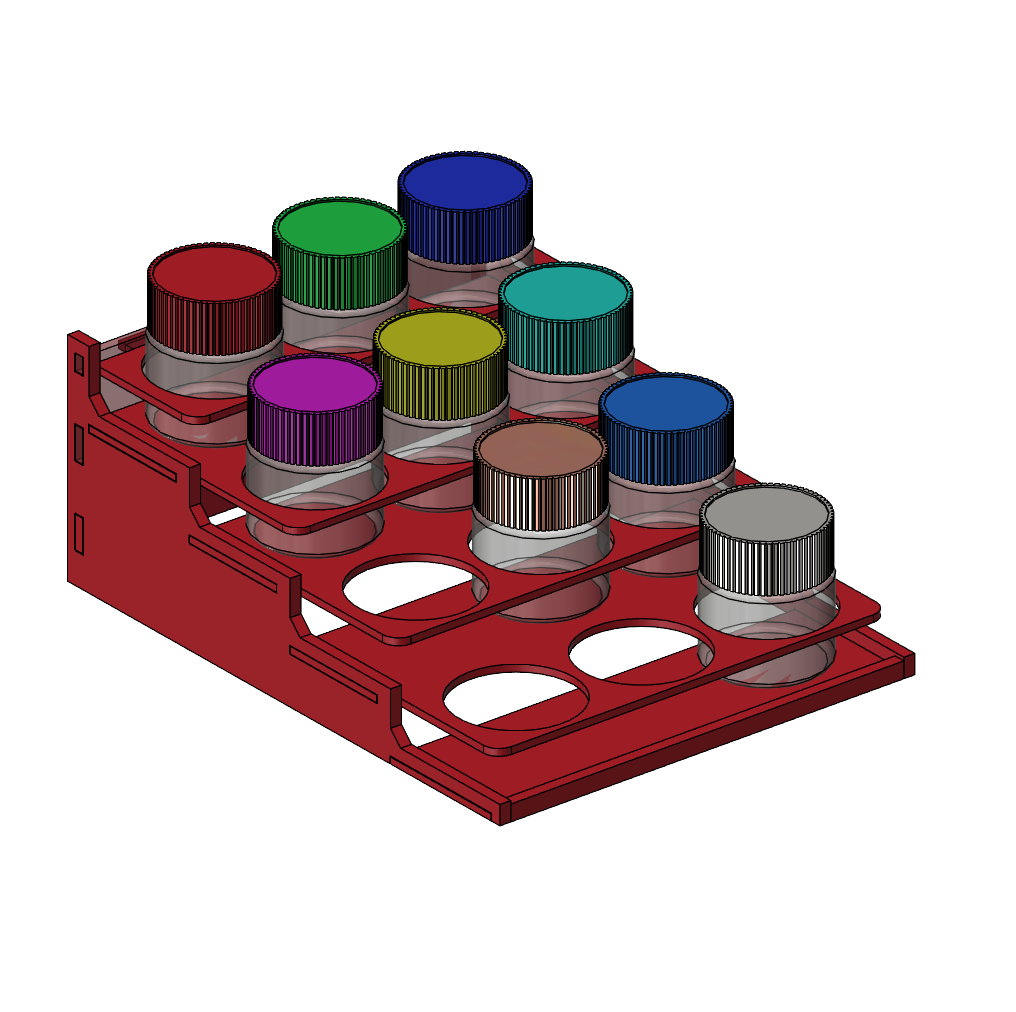 Download STL file paint bottle holder • 3D printing template ・ Cults