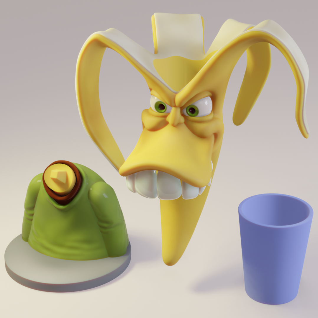 STL file Pencil cup Mr Banana Brain ️・3D printable design to download・Cults