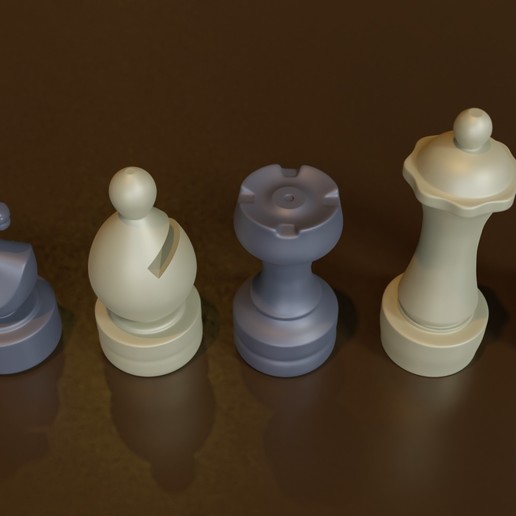 Download 3D model 3d Printable Chubby Chess Set OBJ 3MF 3D model ・ Cults
