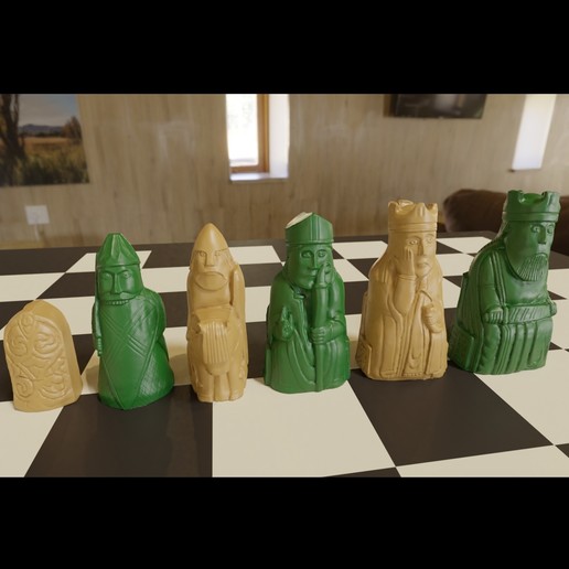 Download 3D model 3D printable Medieval Chess Set New Pieces ・ Cults