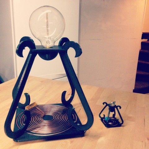 Download free 3D printing models Mini Wirelessly Powered Tesla Desk ...