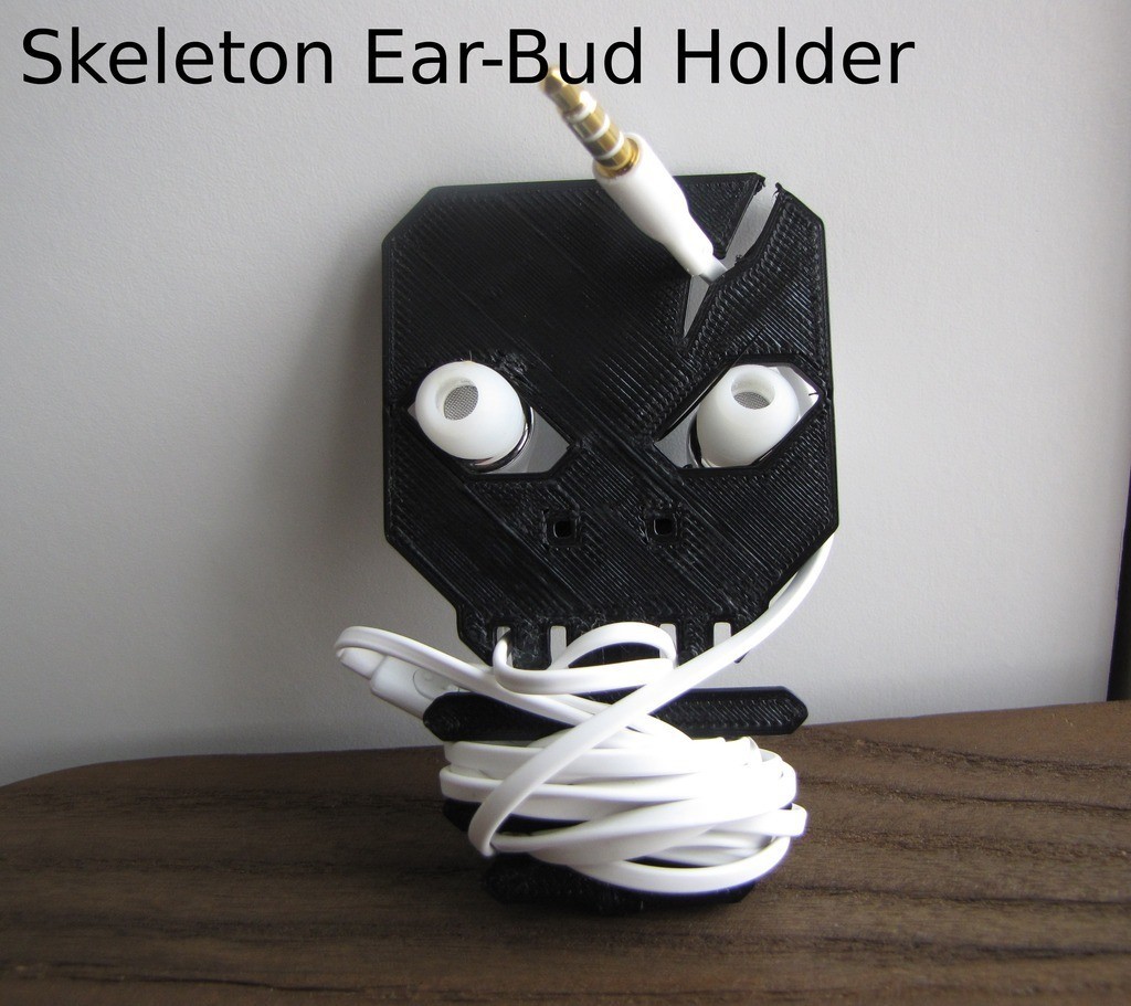 Free STL file Skeleton Ear-Bud Holder・Model to download and 3D print・Cults