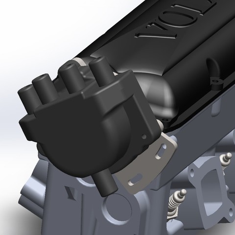 Download free 3D printer templates Volvo Redblock distributor ・ Cults