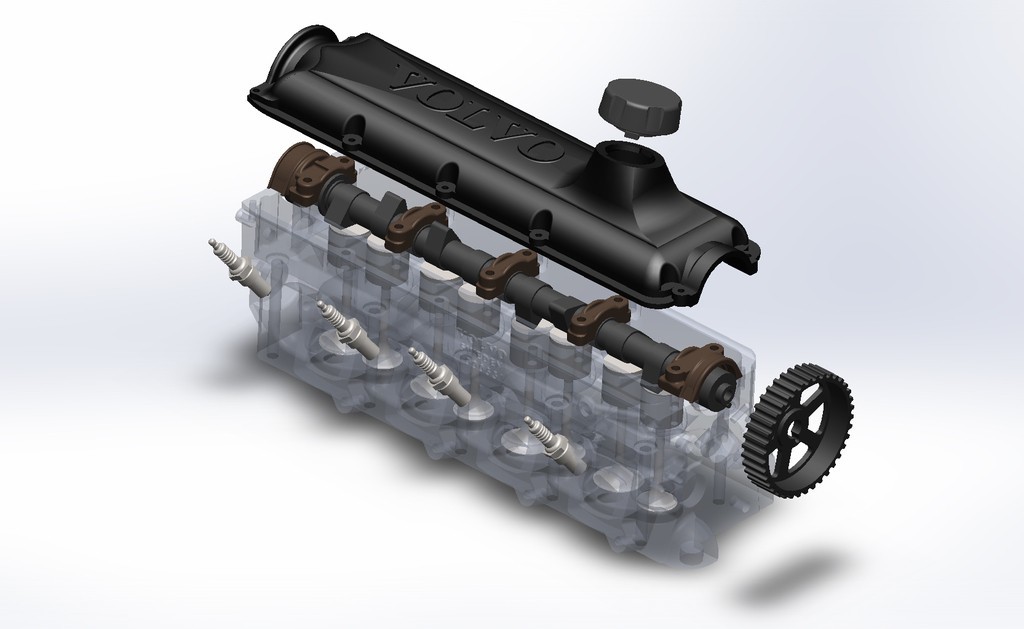 Free STL file Volvo Redblock Cylinder Head 🚗・Object to download and to ...