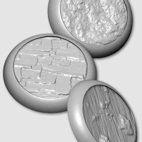 Download free 3D printing designs Bases for Miniatures Set of 4 ・ Cults