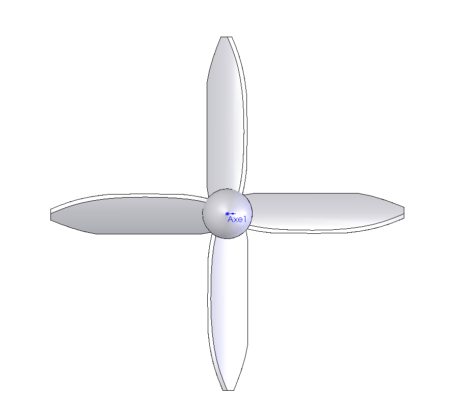 Download free STL file helice 4 blades - propeller 4 blades • 3D ...