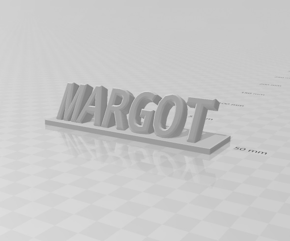Fichier STL Prénom en relief 3D MARGOT・Design pour impression 3D à ...