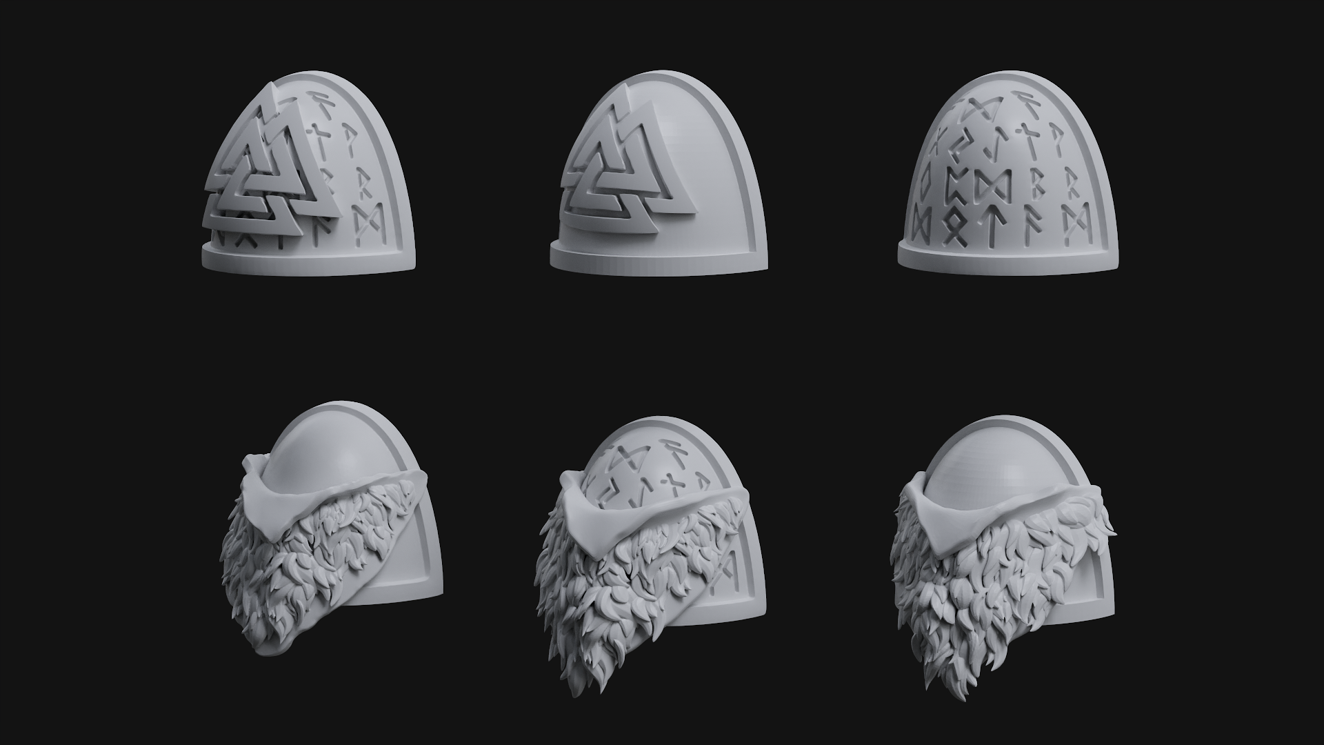 Free STL file SPACE VIKINGS SHOULDER PAD 🛰・Template to download and 3D ...
