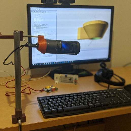 Download free 3D printer model AT2020 USB+ Microphone Holder ・ Cults
