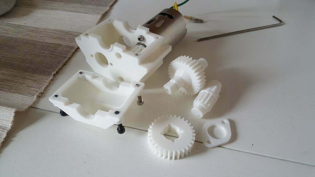 STL file 3D printed RC truck V3: Gearbox V3A・3D print model to download ...