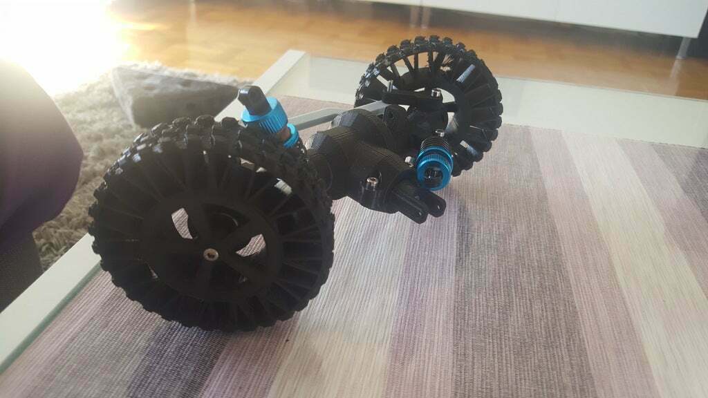 STL file 3D printed RC truck V3: Driven front axle 🚚・3D printing model ...
