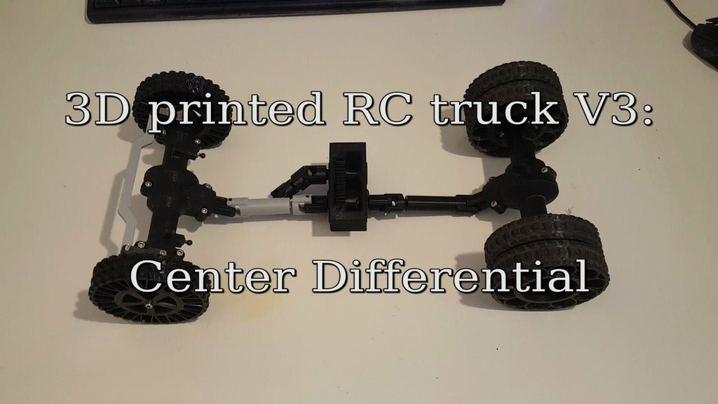 STL file 3D printed RC truck V3: Center differential 🚚・3D print design ...