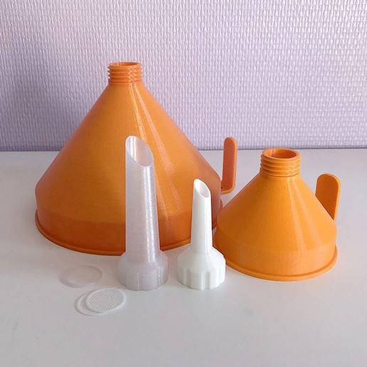 Download 3D printing designs Modular funnels with filter ・ Cults