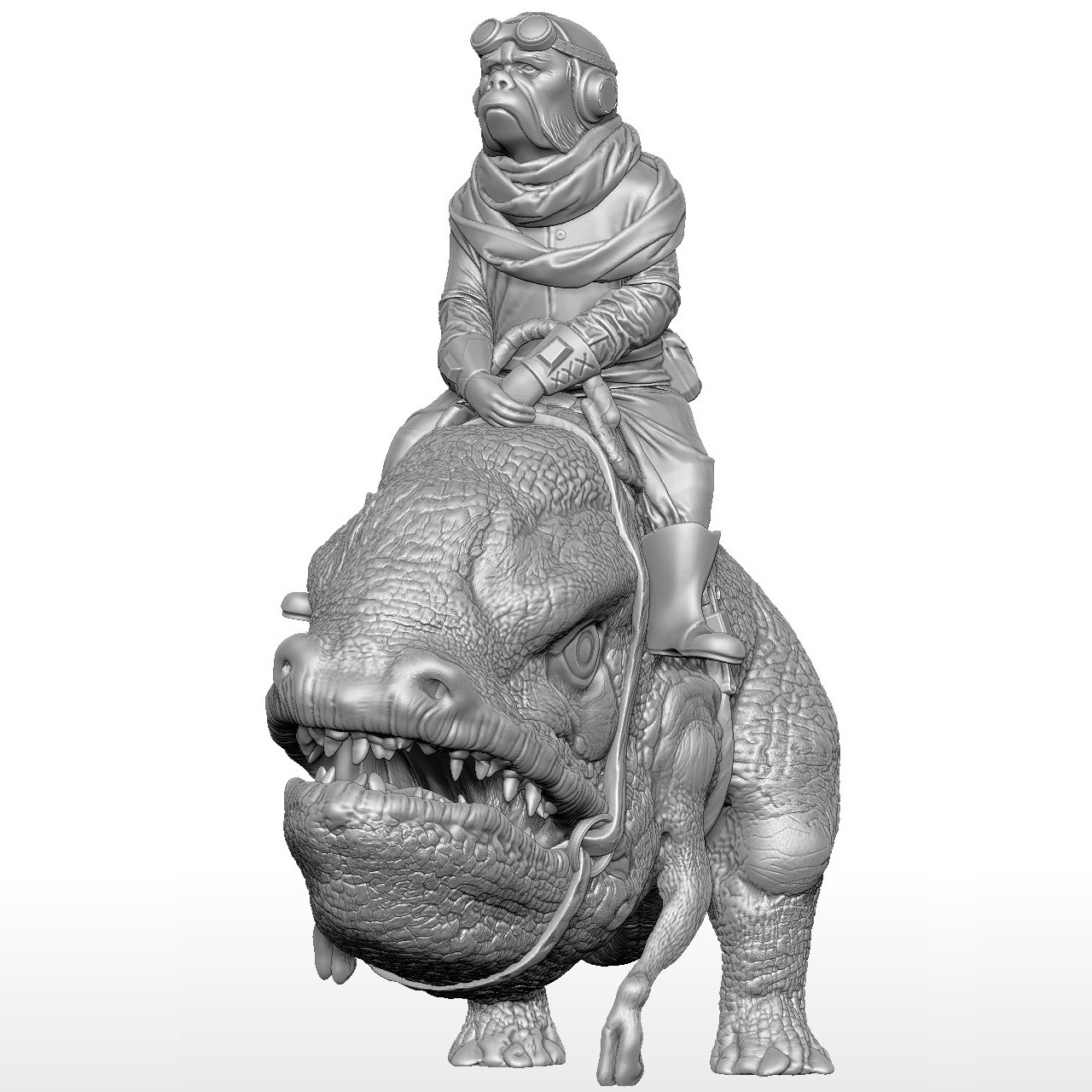 Free STL file Kuiil riding a blurrg・3D printable model to download・Cults