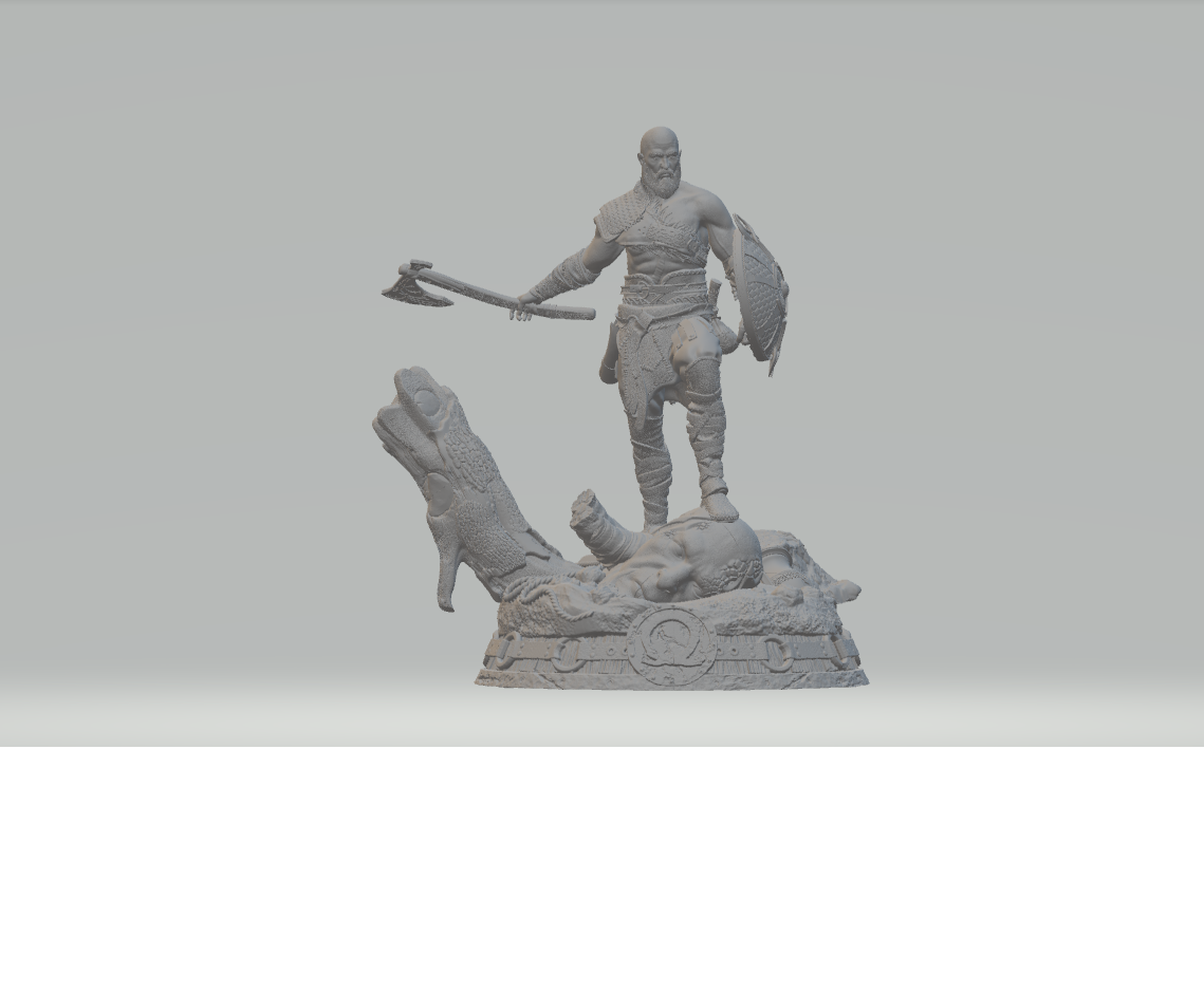 Free STL file god of war kratos old 👴・3D printing template to download ...