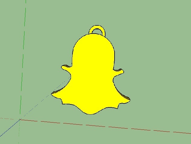 Free STL file Snapchat Logo Necklace・3D printing model to download・Cults