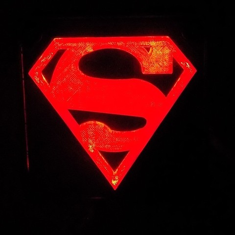 Download free 3D printer templates SUPERMAN LED Light/Nightlight ・ Cults
