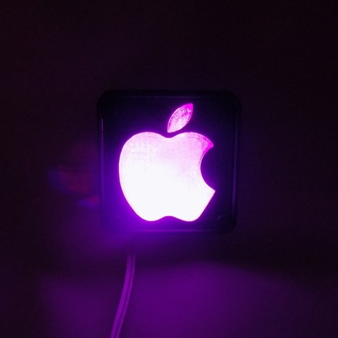 Download free STL files Apple Logo LED Nightlight/Lamp ・ Cults