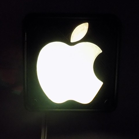 Download free STL files Apple Logo LED Nightlight/Lamp ・ Cults