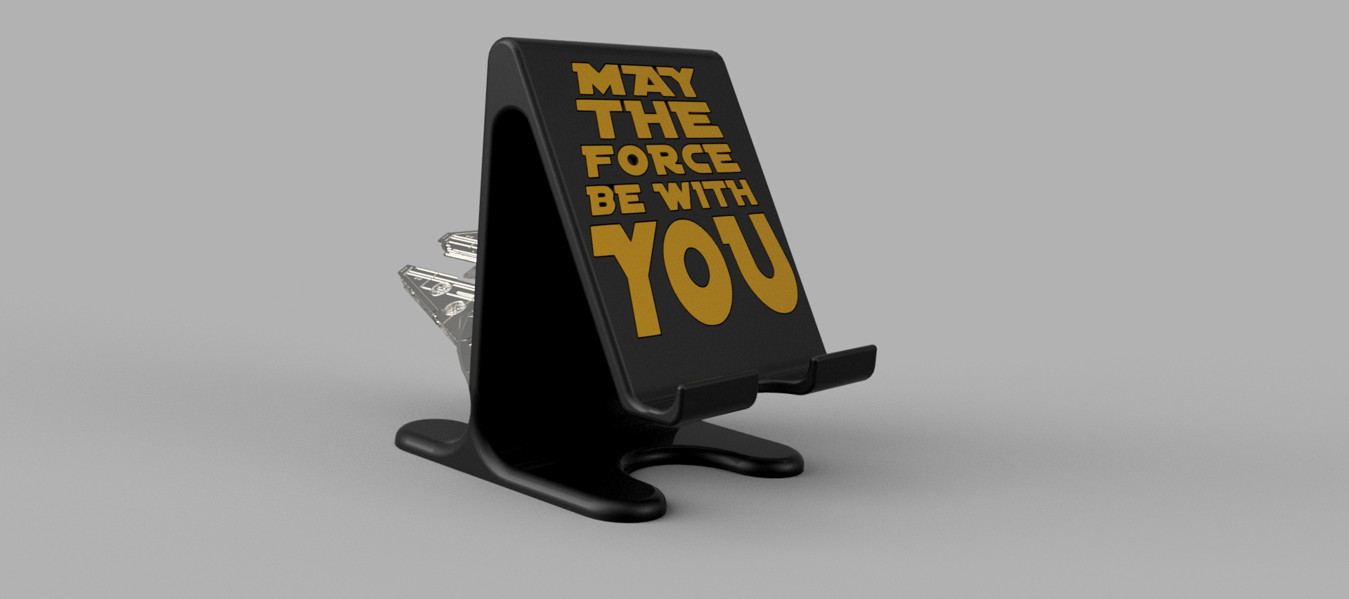 STL file Phone Holder Millennium Falcon / Support de téléphone Faucon ...