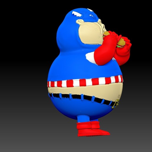 Descargar archivo STL Captain "Fat" America • Modelo para la impresora ...