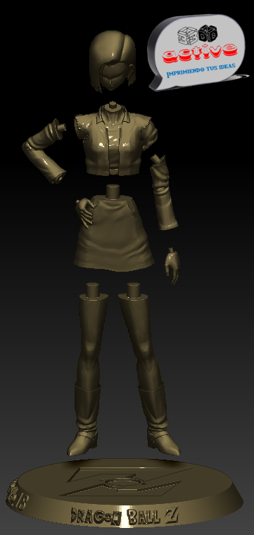 Free STL file Dragon Ball Z - Android No. 18・3D printable model to ...