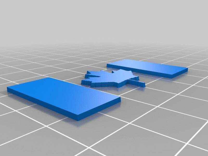 Free STL file Maple Leaf Keychain for Dualstrusion・3D printer model to ...