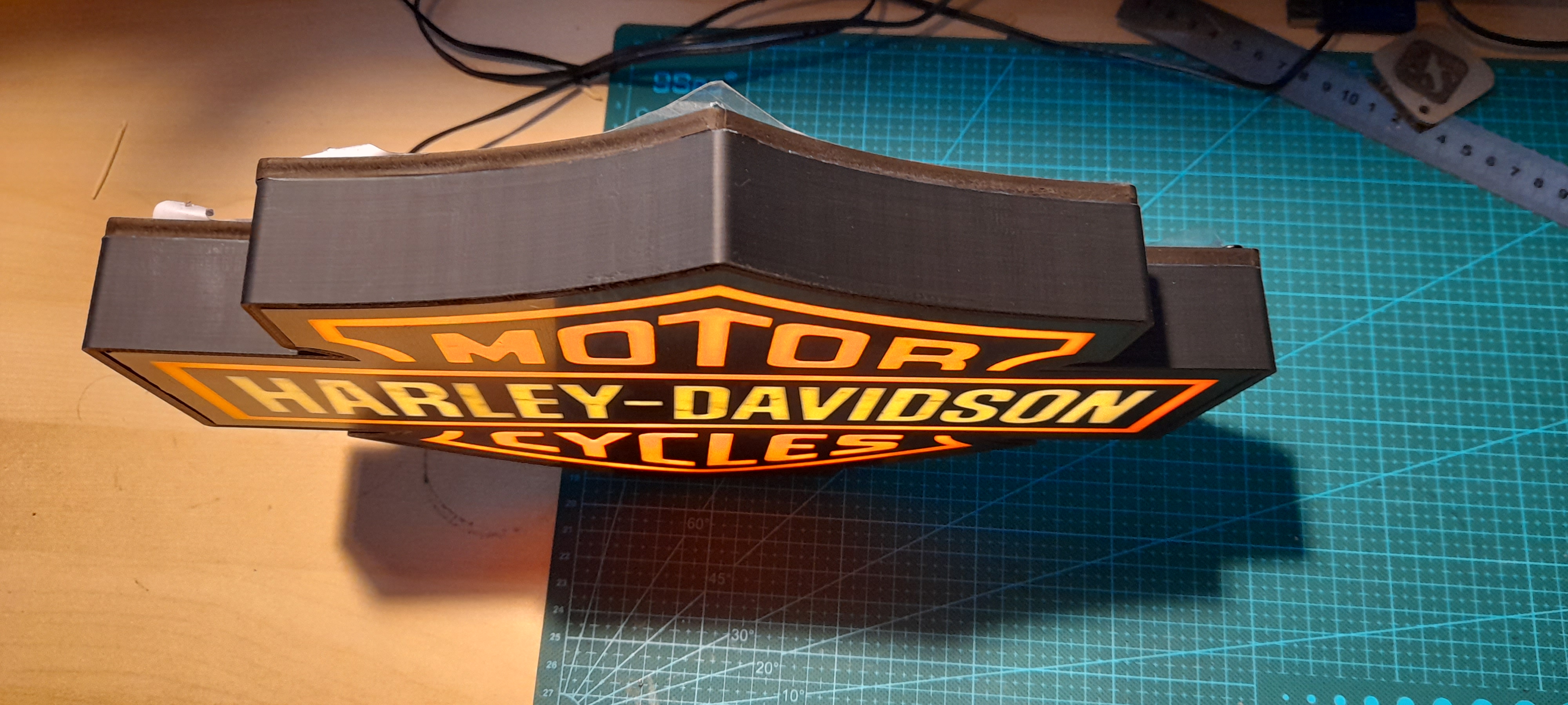 Archivo STL Harley Davidson Logo Multicolor 🏍️・Modelo de impresión 3D ...