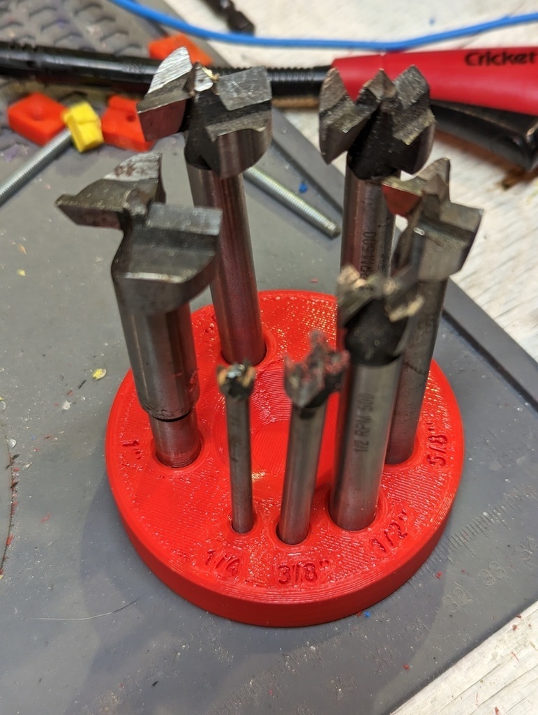Free 3D file Forstner Bit Holder・3D printer design to download・Cults