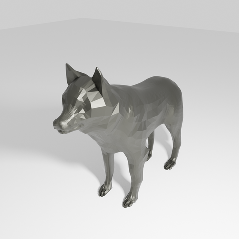 Download 3D printing models Low Poly Wolf ・ Cults