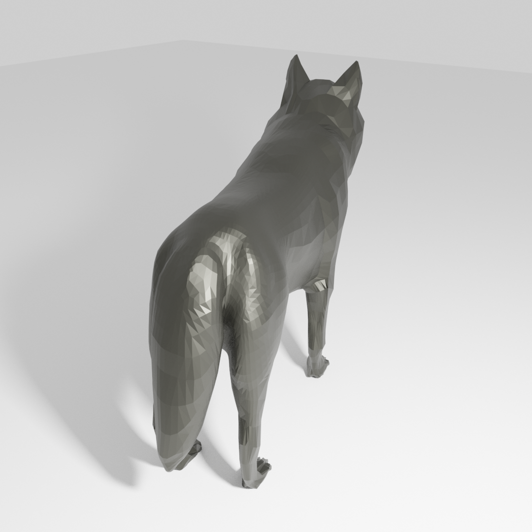 STL file Low Poly Wolf・3D printing design to download・Cults