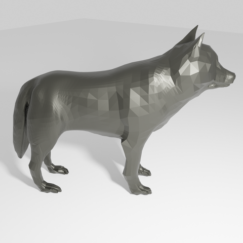 Download 3D printing models Low Poly Wolf ・ Cults