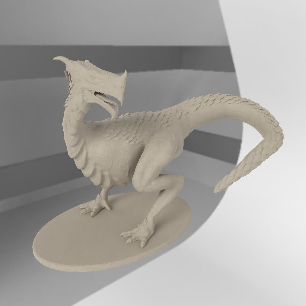 Free STL file raptor sculpture・Model to download and 3D print・Cults