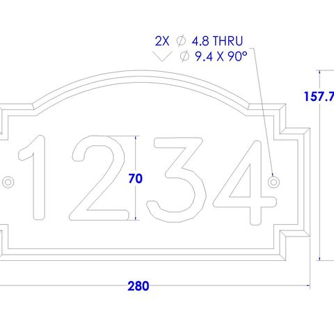 Download STL files Address Wall Plate with Custom Numbers ・ Cults